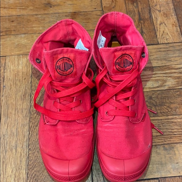 Red Palladium Boots Women